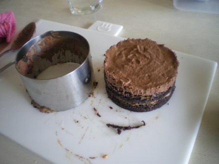 Salted Caramel, Chocolate Mousse and Brownie Stackers | whiskitforabiscuit