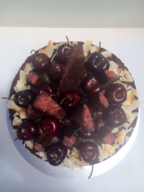 Cherry Ripe Layer Cake | whiskitforabiscuit