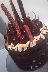 Cherry Ripe Layer Cake | whiskitforabiscuit